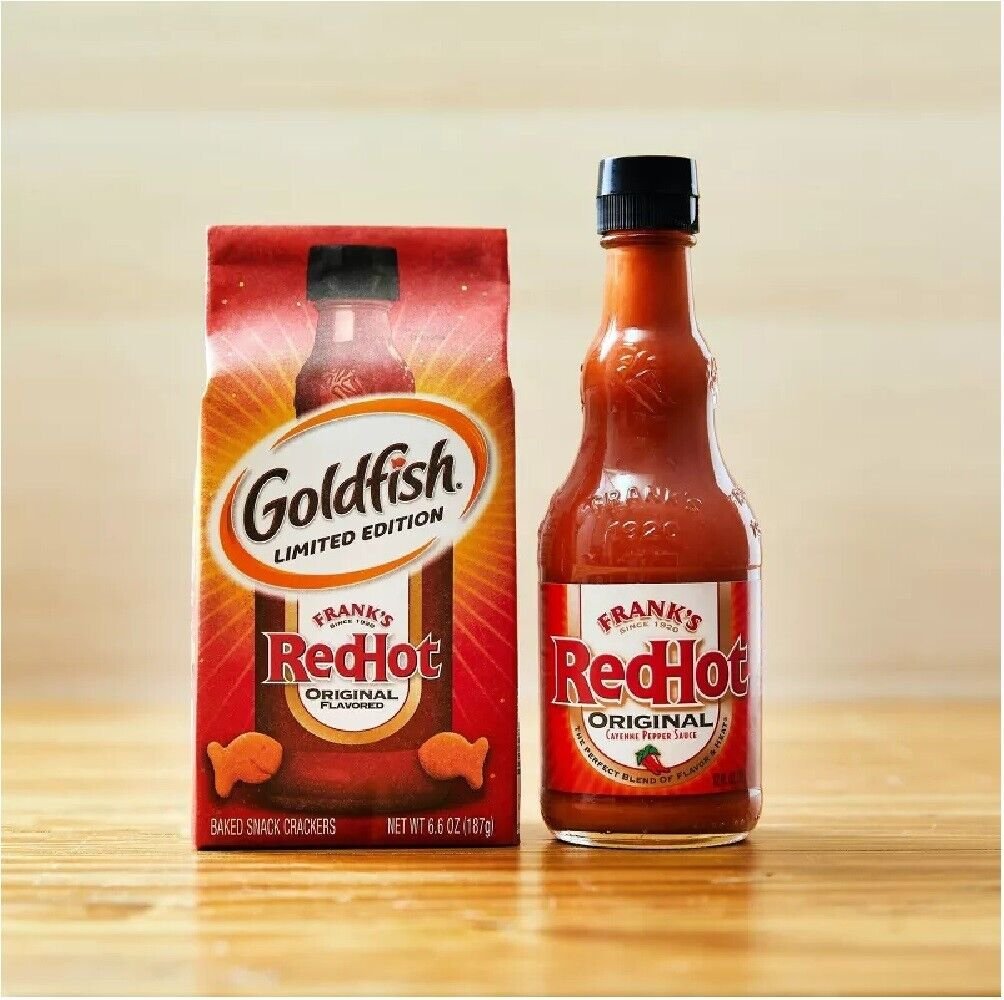 Goldfish FRANKS RED HOT Baked Snack Crackers Pepperidge 2 Redhot 6.6oz ...