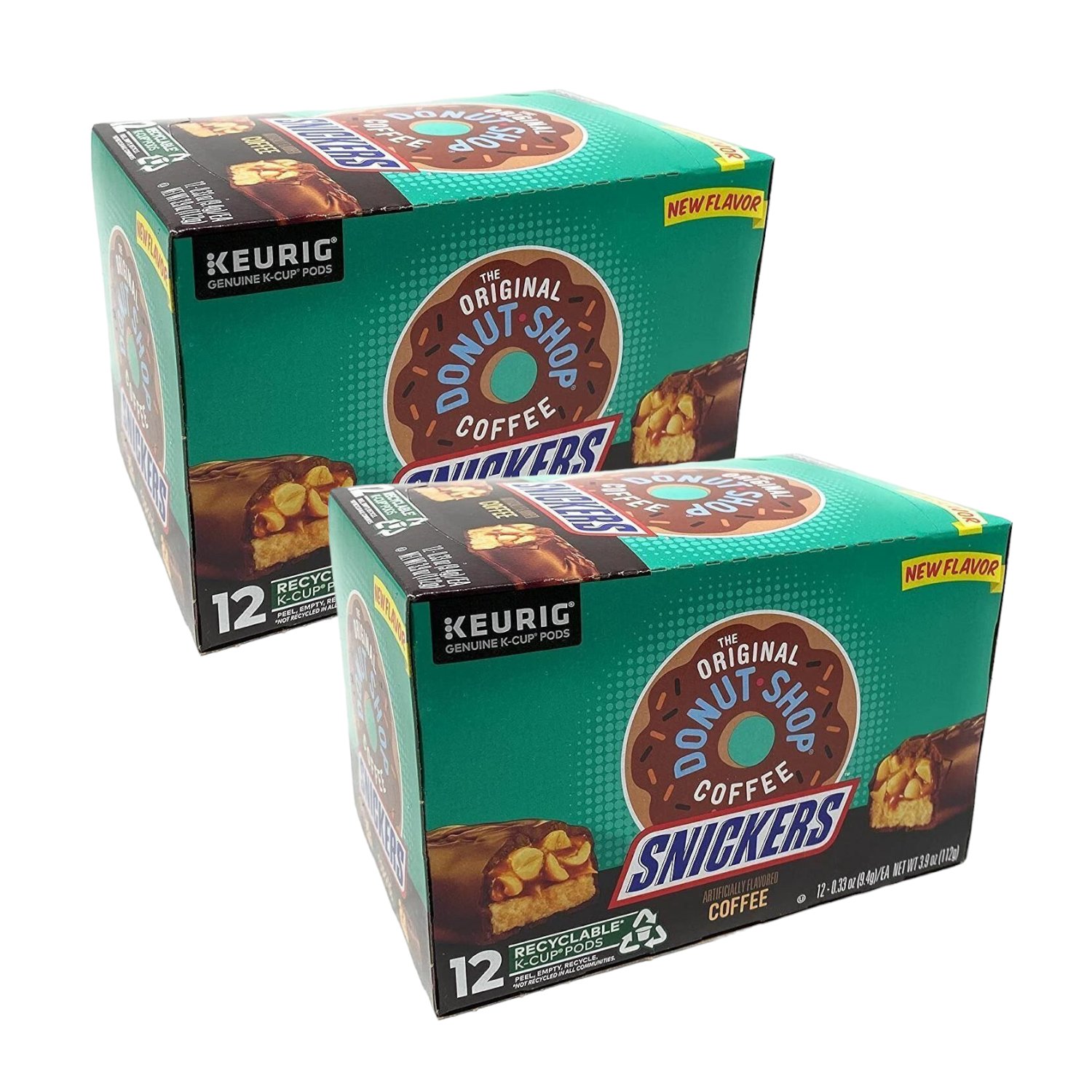 The Original Donut Shop Coffee SNICKERS Flavor Keurig 12 K-Cup Pods (2 ...
