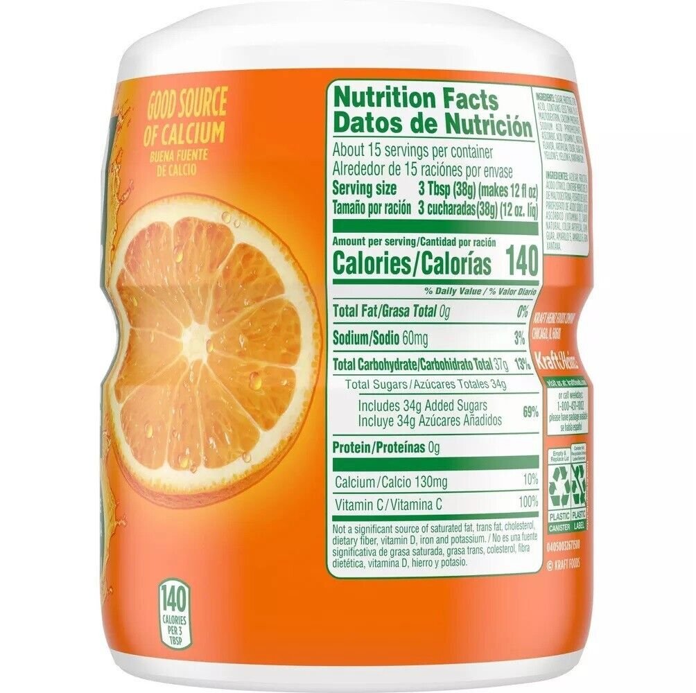 Tang ORANGE Drink Mix, Makes 6 Qts (2 Cans) JUL 2024