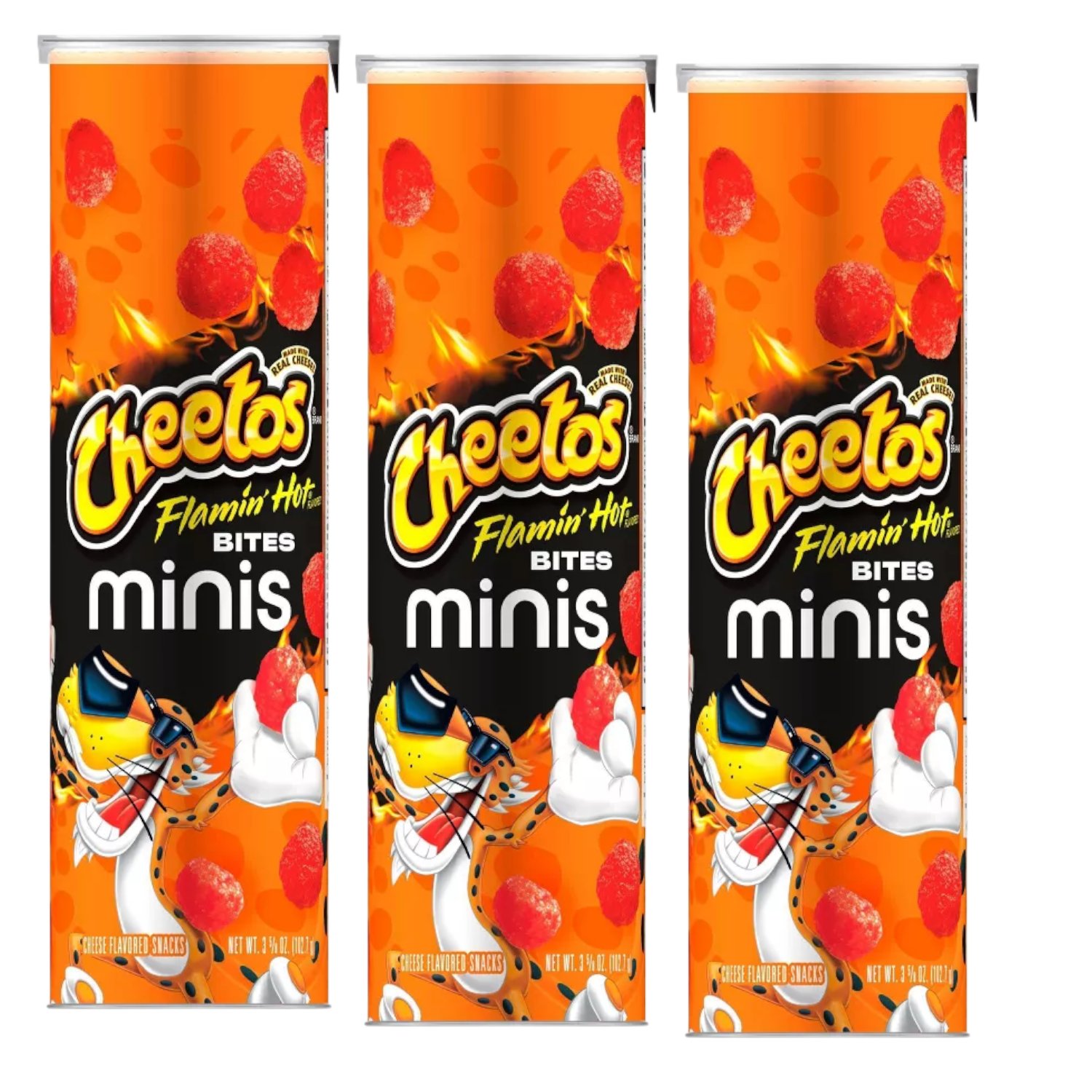 NEW Cheetos Mini-Sized Bites Flamin Hot Crunchy Cheese Snacks 3 5/8Oz ...