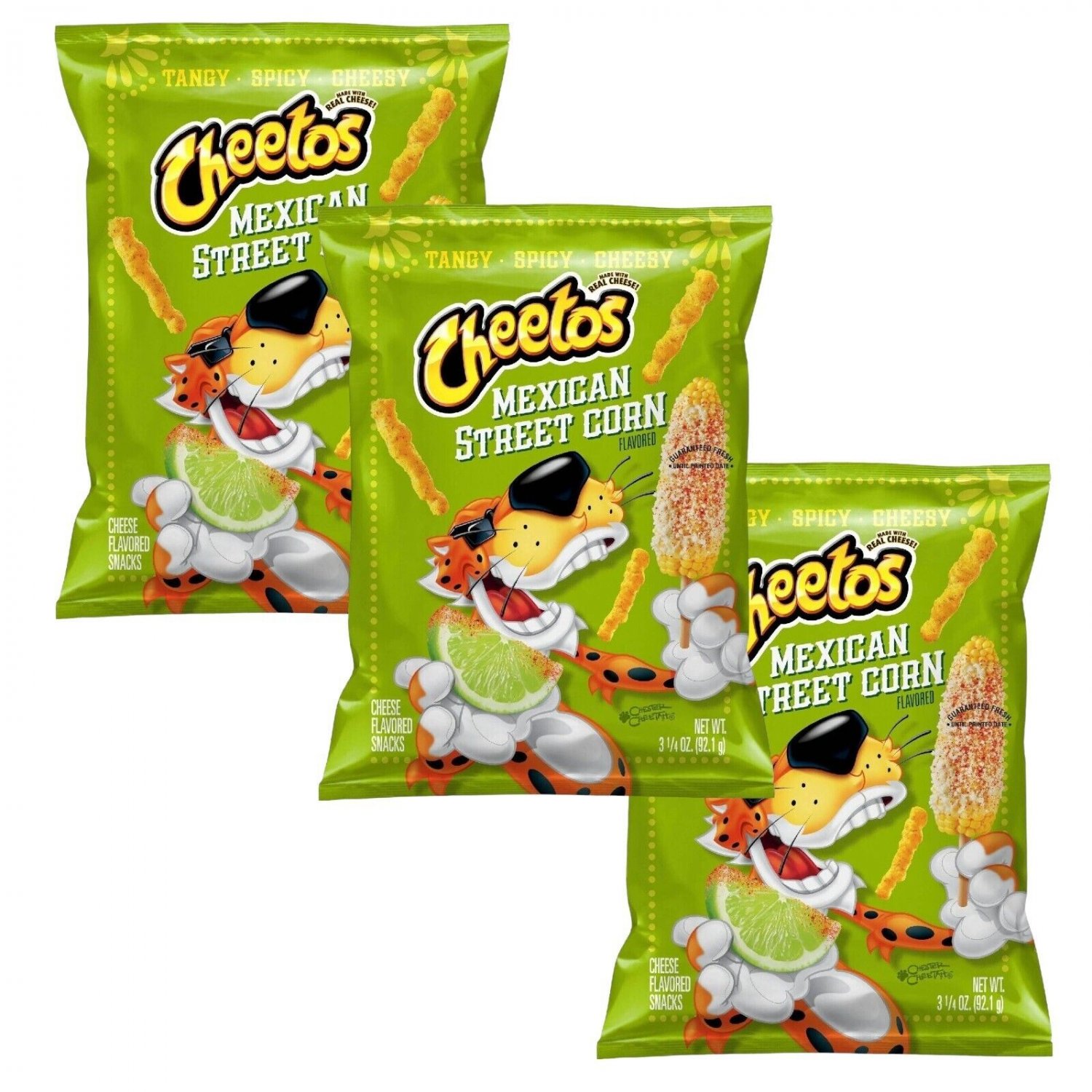 Cheetos Mexican Street Corn Chips 8.5 Oz. Tangy, Spicy Cheese Snacks (3 ...