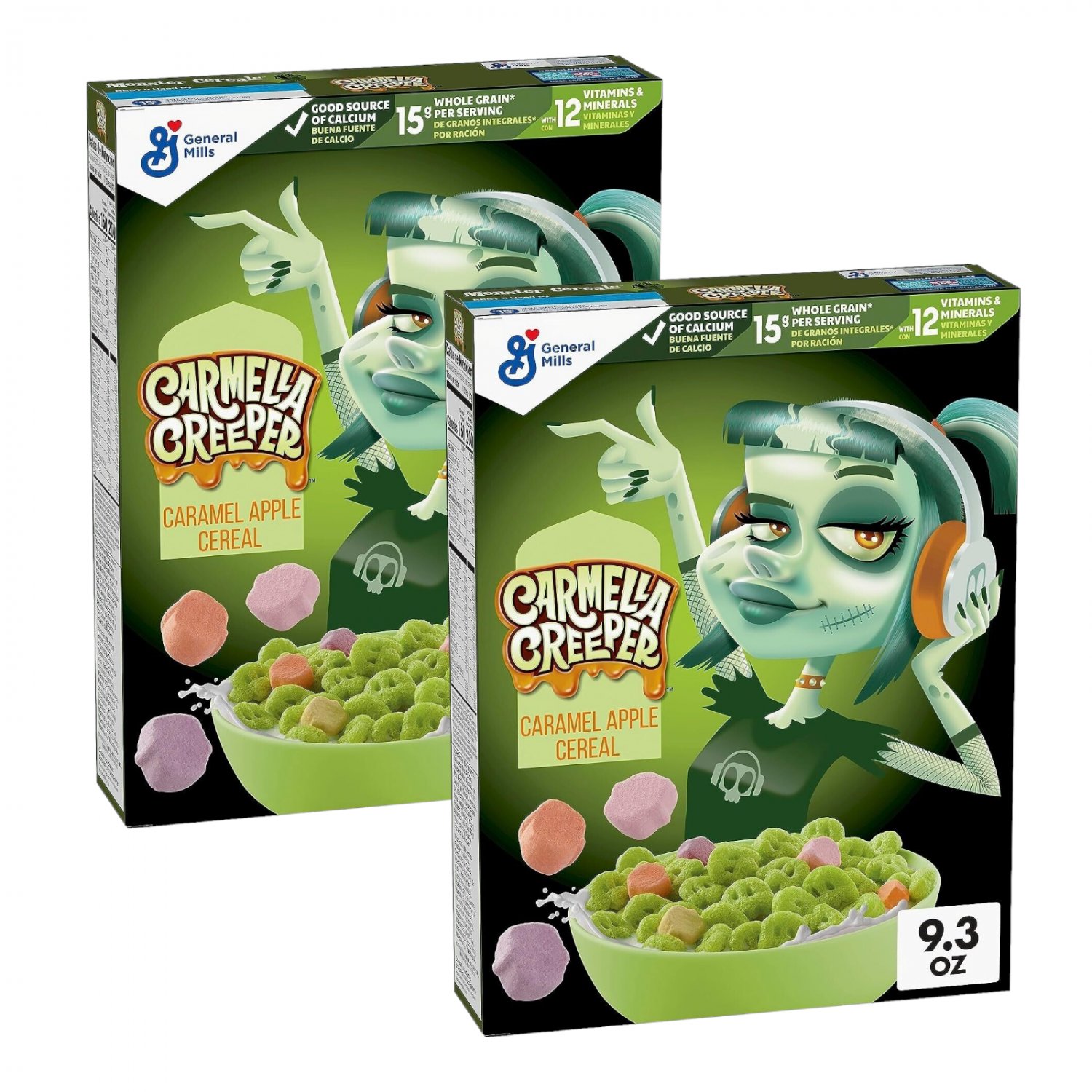 GM Carmella Creeper Zombie Monster Breakfast Cereal (2 Boxes) 9.3oz AUG ...
