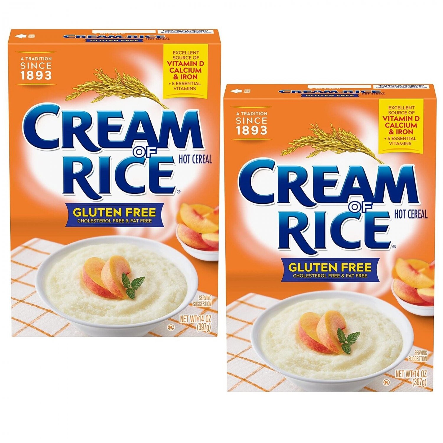 Cream Of RICE Gluten Free Hot Cereal, 14 Oz (2 Boxes)