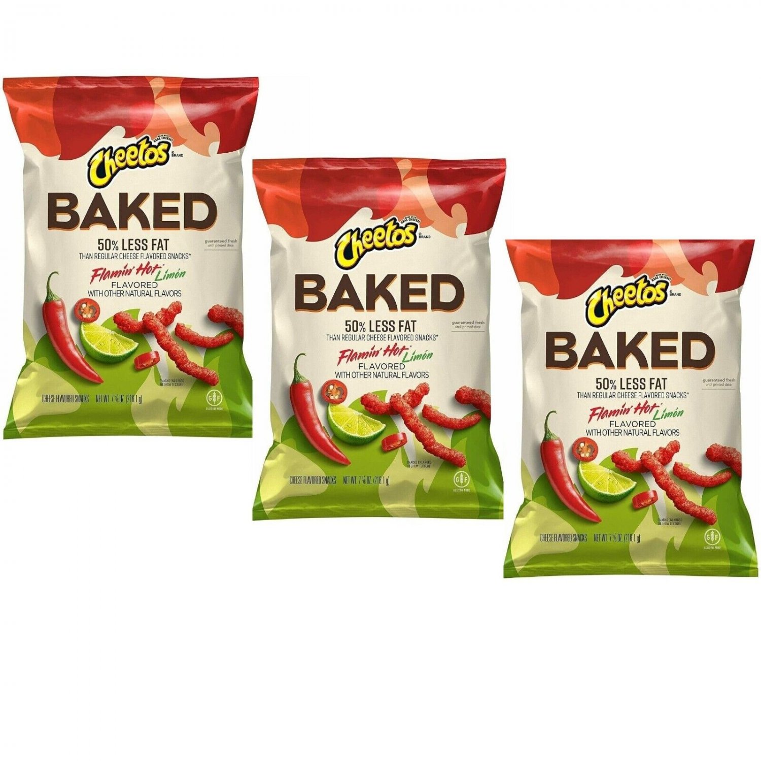 Cheetos Baked Crunchy Flamin Hot Limon Cheese Flavor Snack Chips 7