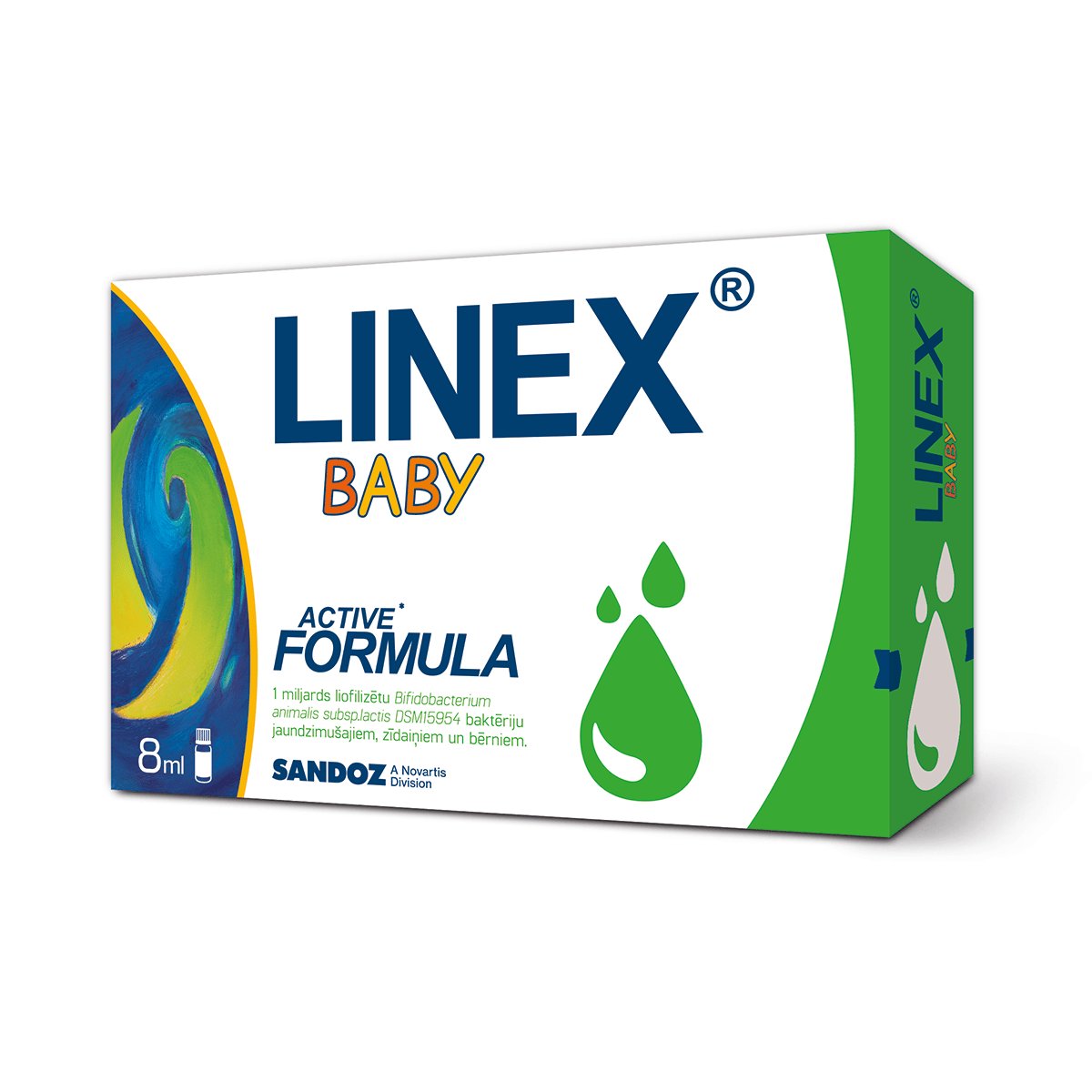 Linex Baby drops + Vitamin D probiotic for babies and children 8 ml Sandoz