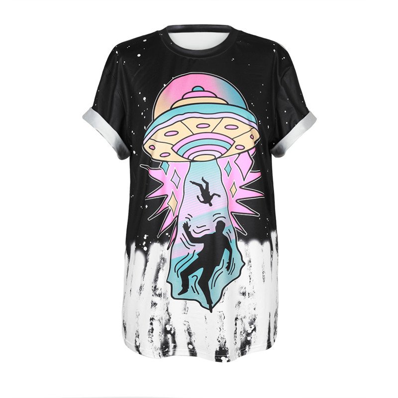 Kawaii Clothing Alien Extraterrestrial Ufo Monster Emo T-Shirts WH337