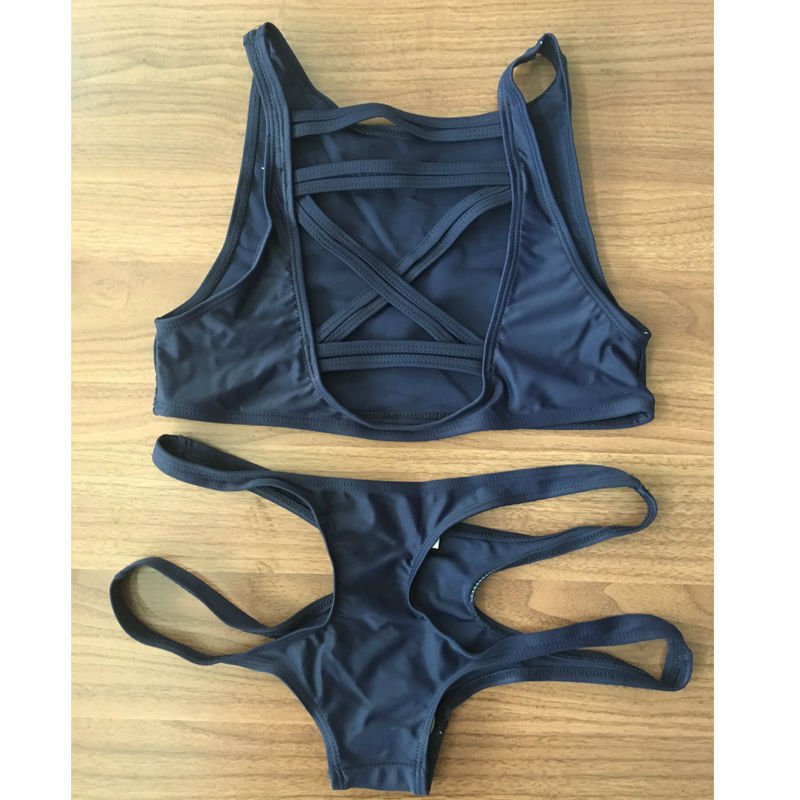 Kawaii Clothing Bikini Sexy Sukumizu Blue Japan Swimsuit Ulzzang Wh492