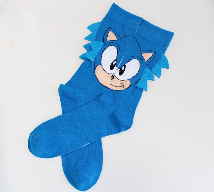Kawaii Clothing Hedgehog Blue Cartoon Animal Japan Sonic Socks WH333