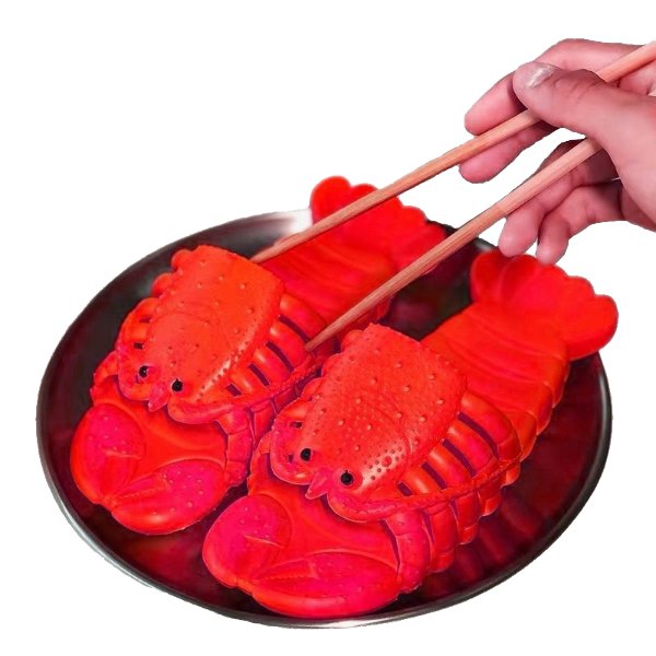 Kawaii Clothing Red Lobster Sandals Beach Slippers Flip Flops Funny ...
