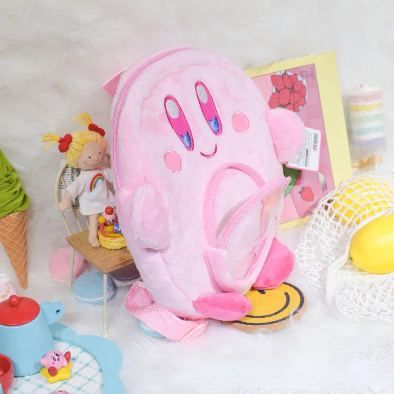 Kawaii Clothing Kirby Plush Backpack Anime Manga Game Pink Harajuku ...