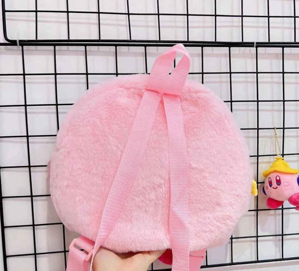 Kawaii Clothing Kirby Plush Backpack Anime Manga Game Pink Harajuku ...