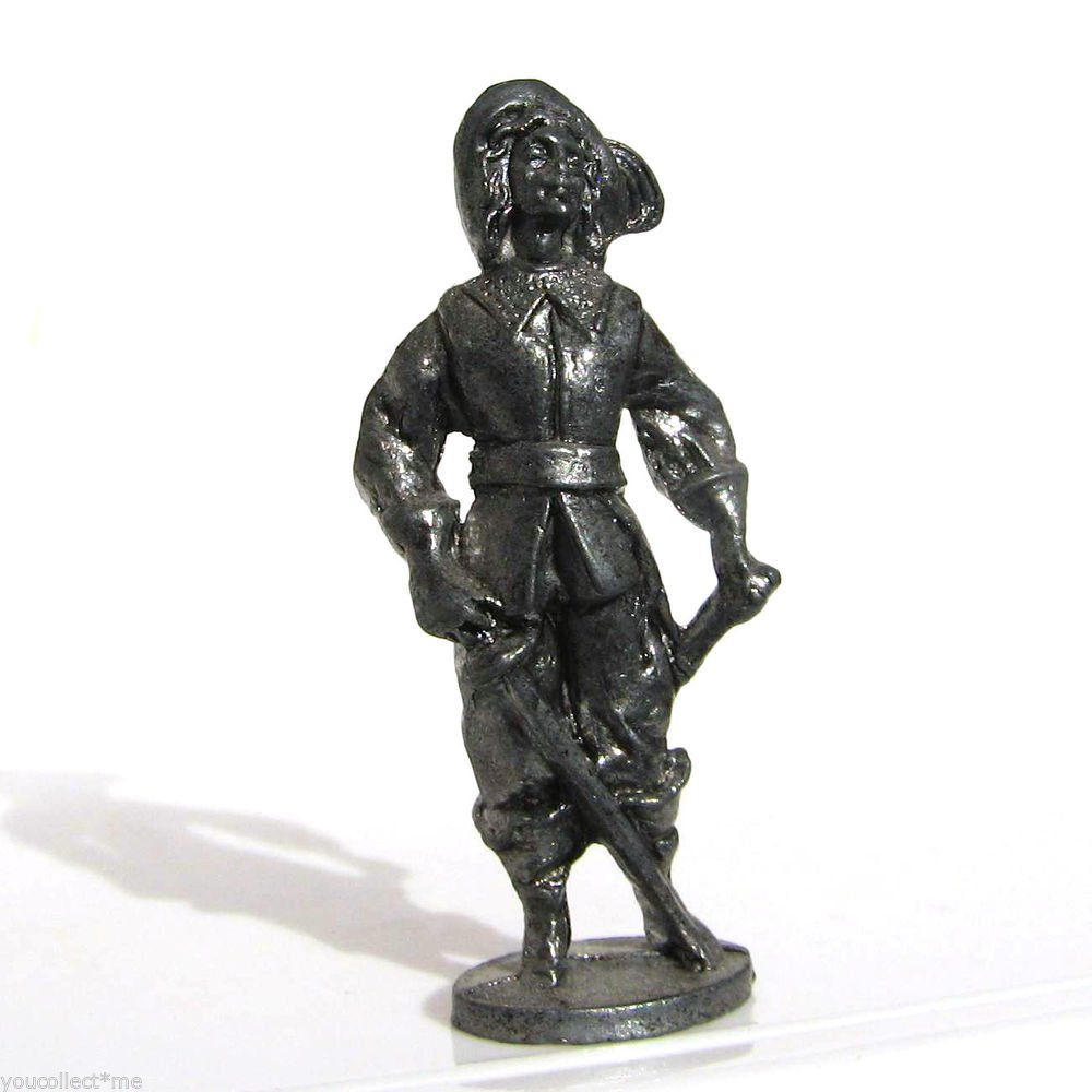 Pewter Musketeer #1 Kinder Surprise Metal Soldier Figurine Vintage Toy 4 cm