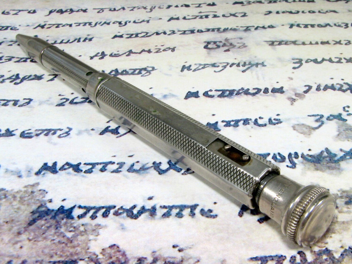 Antique Propelling Mechanical Pencil - 4 Color Slide Barrel Retract ...