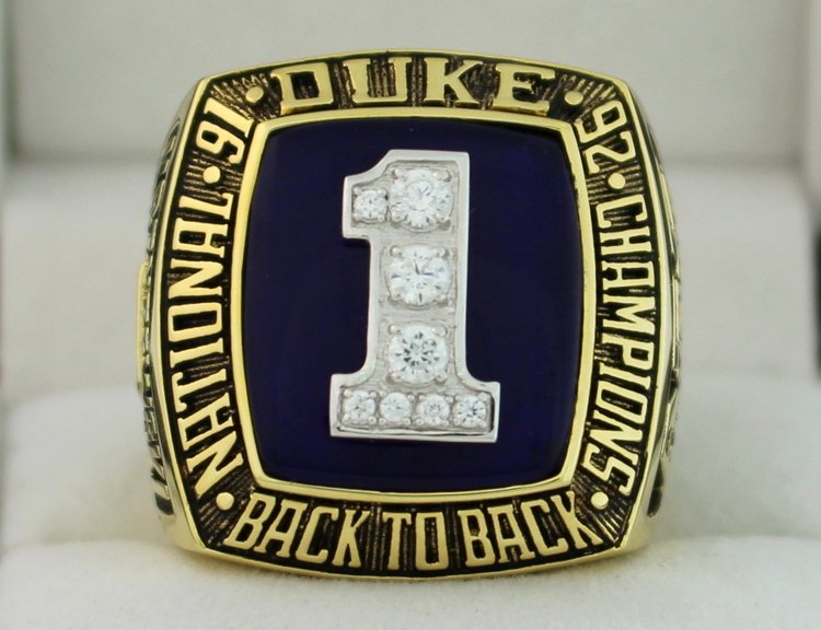 1992 Duke Blue Devils NCAA Basketball National Championship Rings Ring
