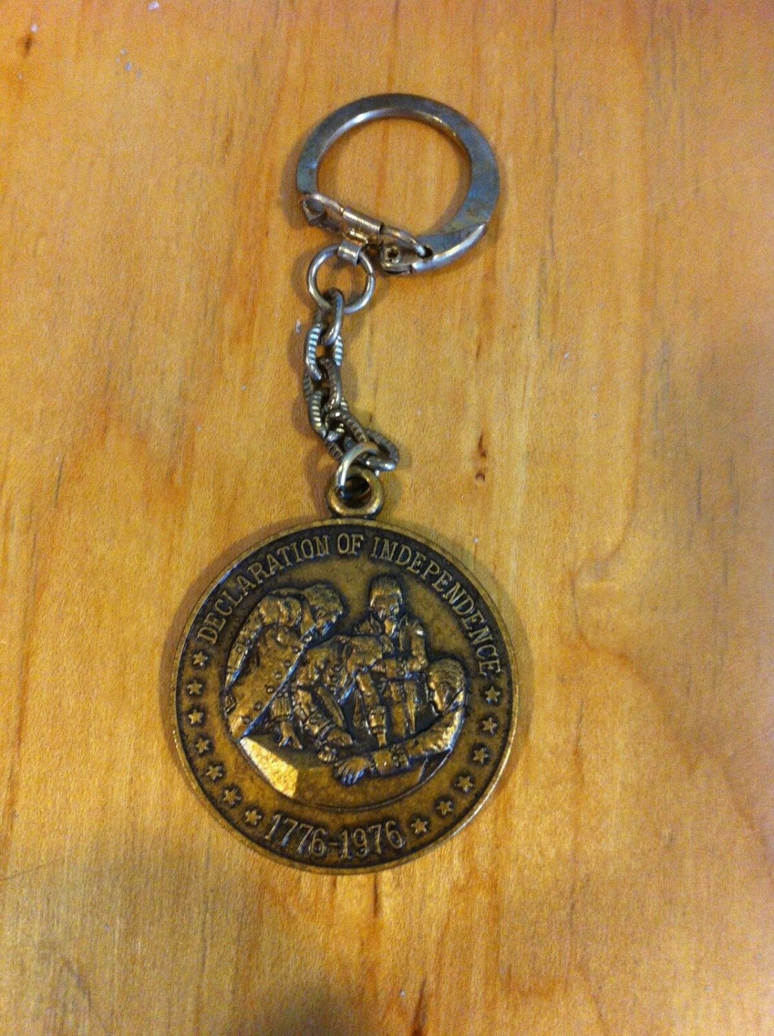 "Declaration of Independence 1776 - 1976" Bicentennial Bronze Keychain ...