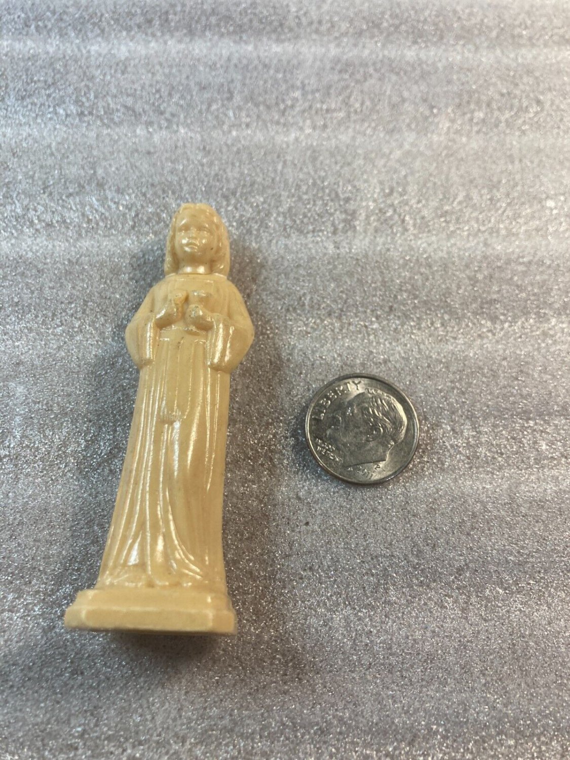 CATHOLIC VINTAGE STATUE YOUNG CHILD JESUS PREACHING 2-7/8" IVORY ...