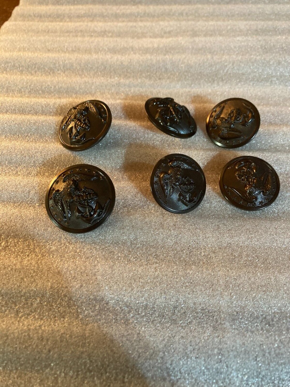 Original WWI USMC Enlisted Coat Buttons 6 Lot M-468