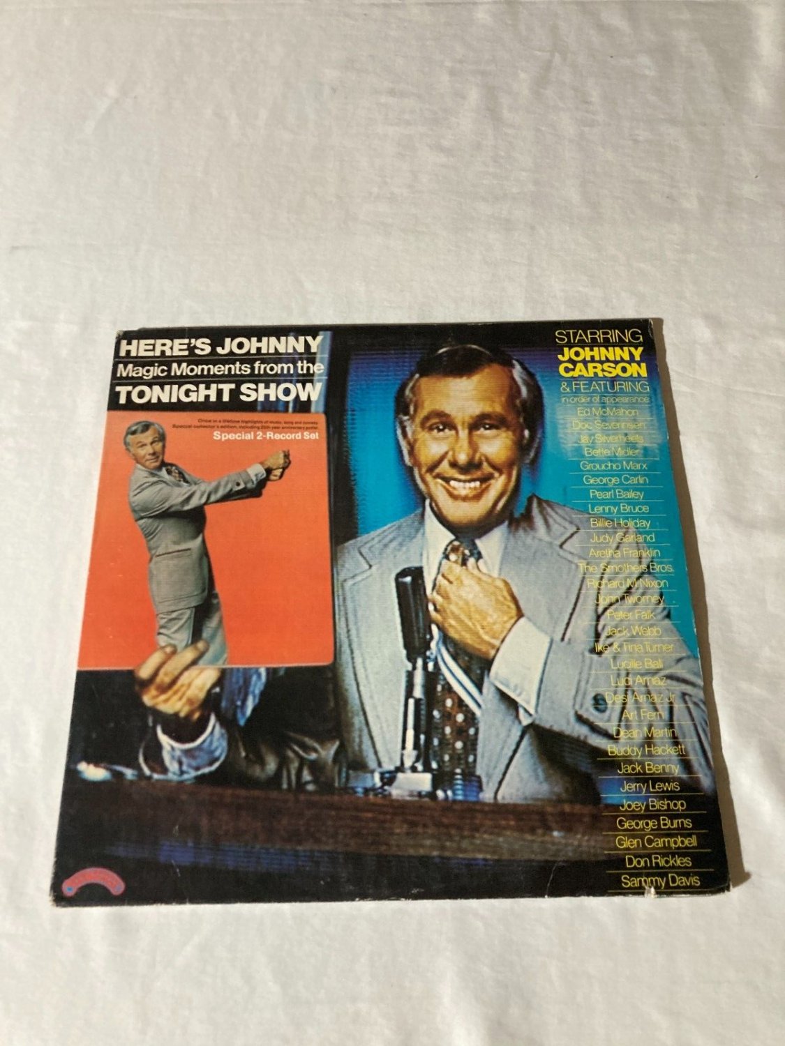 Johnny Carson Here's Johnny Tonight Show Moments w/Poster LP~Vinyl NM-