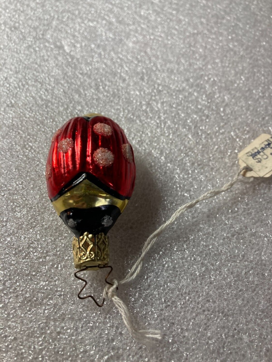 Vintage Christmas LADYBUG Hand Blown Mercury Mercury Glass Ornament 2.5 ...