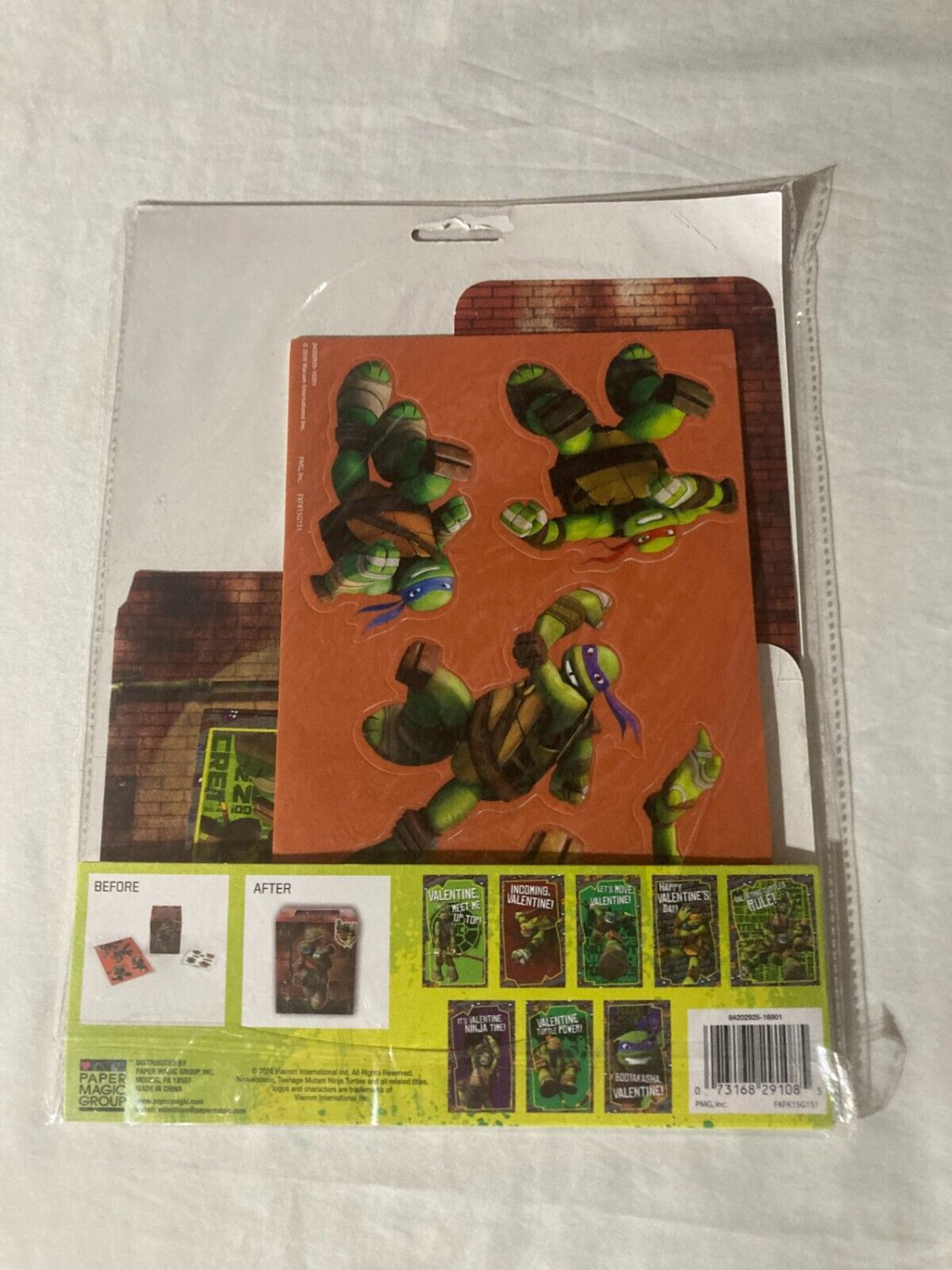 TMNT Teenage Mutant Ninja Turtles Create Your Own Valentine Mailbox and ...