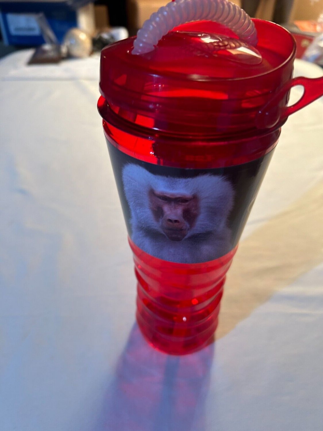 SAN DIEGO ZOO SAFARI PARK COCA COLA SOUVENIR CUP - MONKEY BOTTLE LID HANDLE
