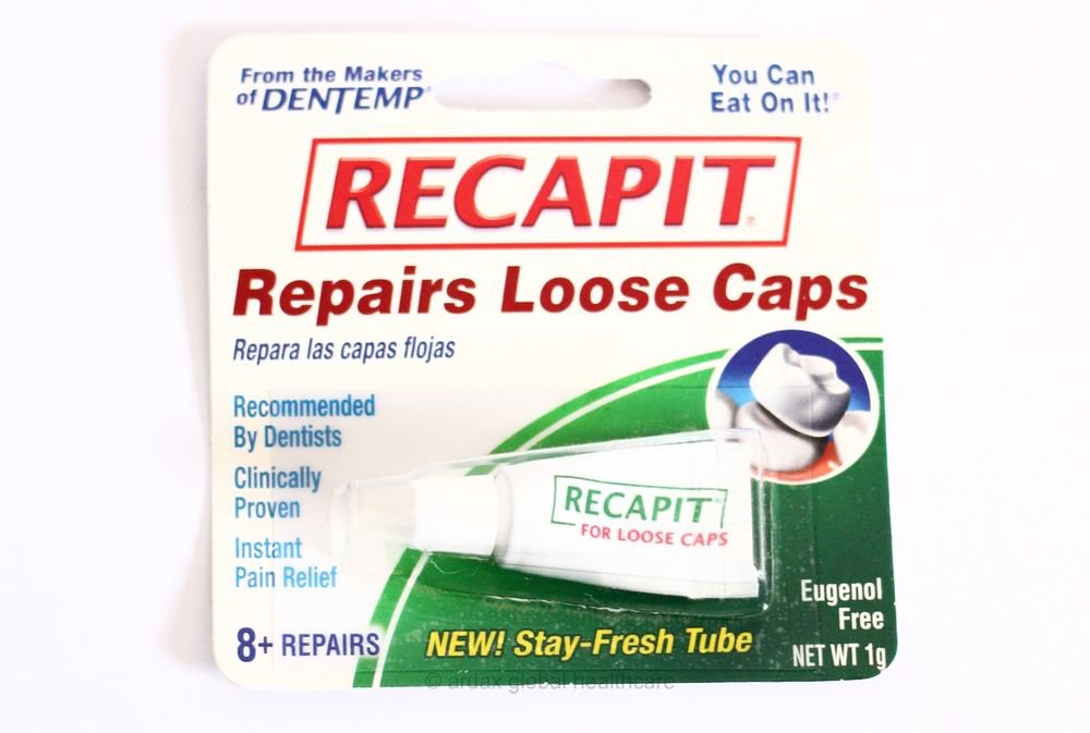 RECAPIT REPAIRS LOOSE TOOTH CAPS & CROWNS X8+ PER PACK
