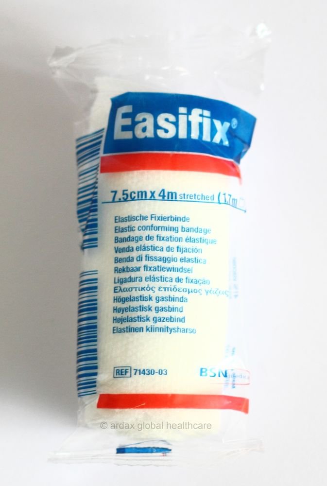 EASIFIX ELASTIC CONFORMING RETENTION BANDAGE SOFT BREATHABLE 7.5CMX4M ...