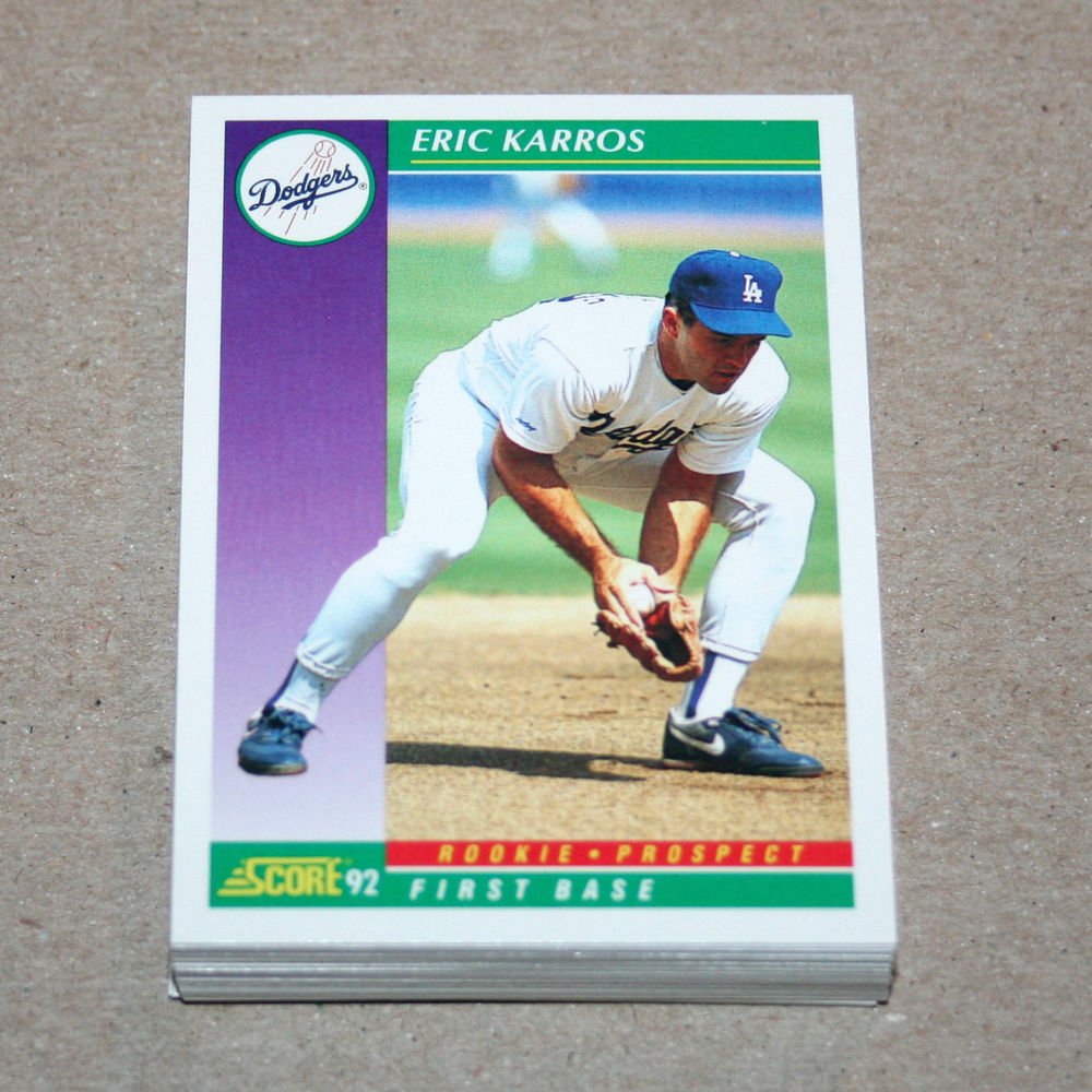 1992 SCORE BASEBALL - Los Angeles Dodgers Team Set + Rookie & Traded Series