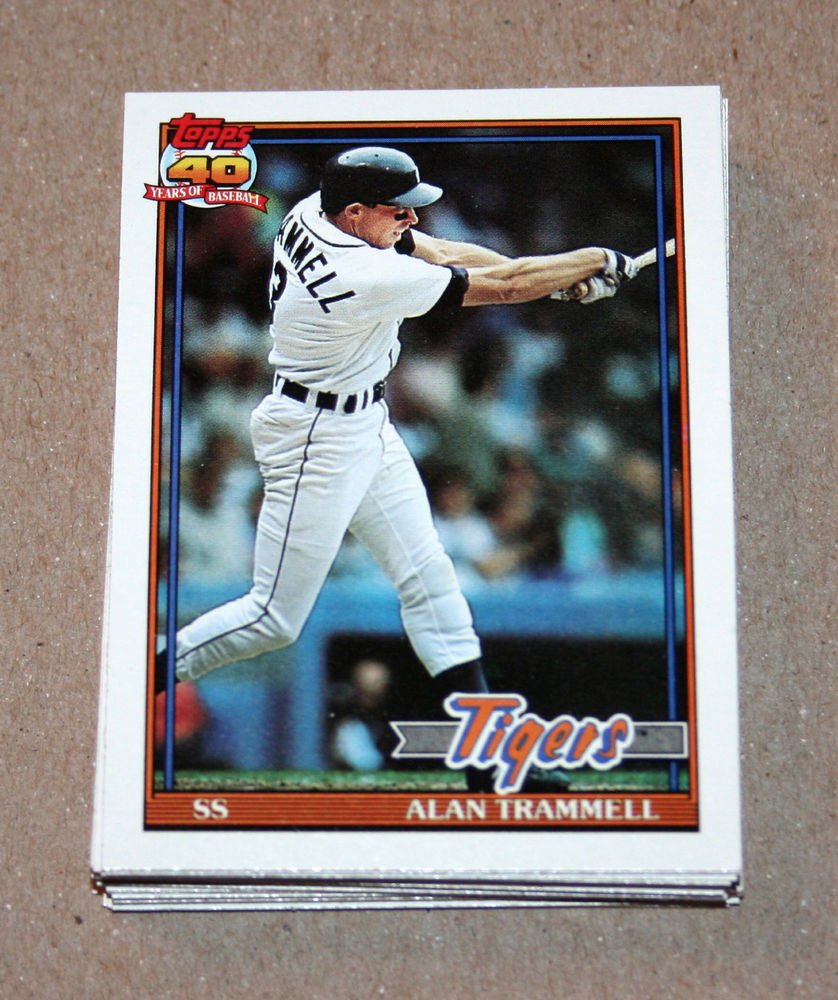 1991 TOPPS BASEBALL - Detroit Tigers Team Set + Traded Series