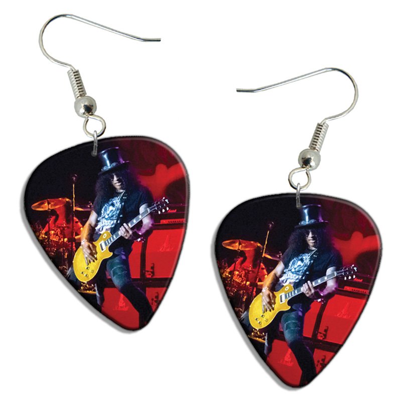 Slash Guns N Roses Guitar Pick Plectrum Playable Earrings Licensed Live ...