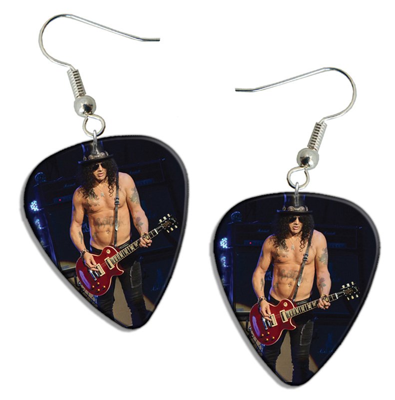 Slash Guns N Roses Guitar Pick Plectrum Playable Earrings Licensed Live ...