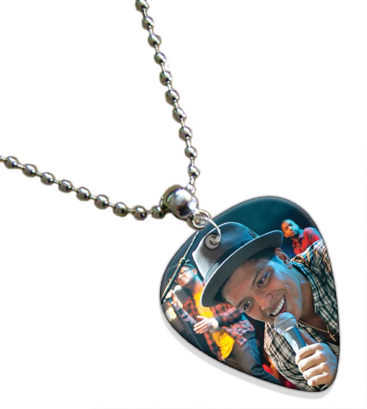 Bruno Mars Guitar Pick Plectrum Chain Playable Necklace Licensed Live ...