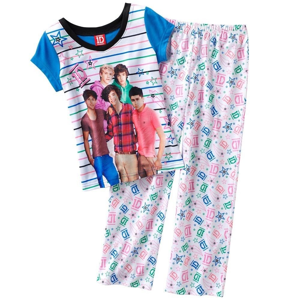 One Direction 1D Blue Pajamas for Girls Size Small (4-6) Sleepwear