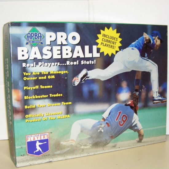 1995 APBA Pro Baseball Board Game Real Players