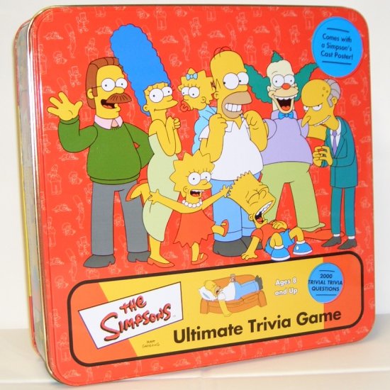 The Simpsons Ultimate Trivia Game in Collectors Tin (2002) by Cardinal