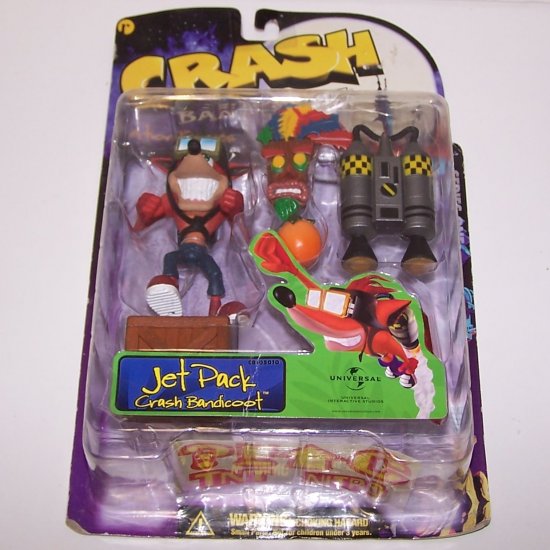 Crash Bandicoot Jet Pack Action Figure Set SERIES 1 NEW