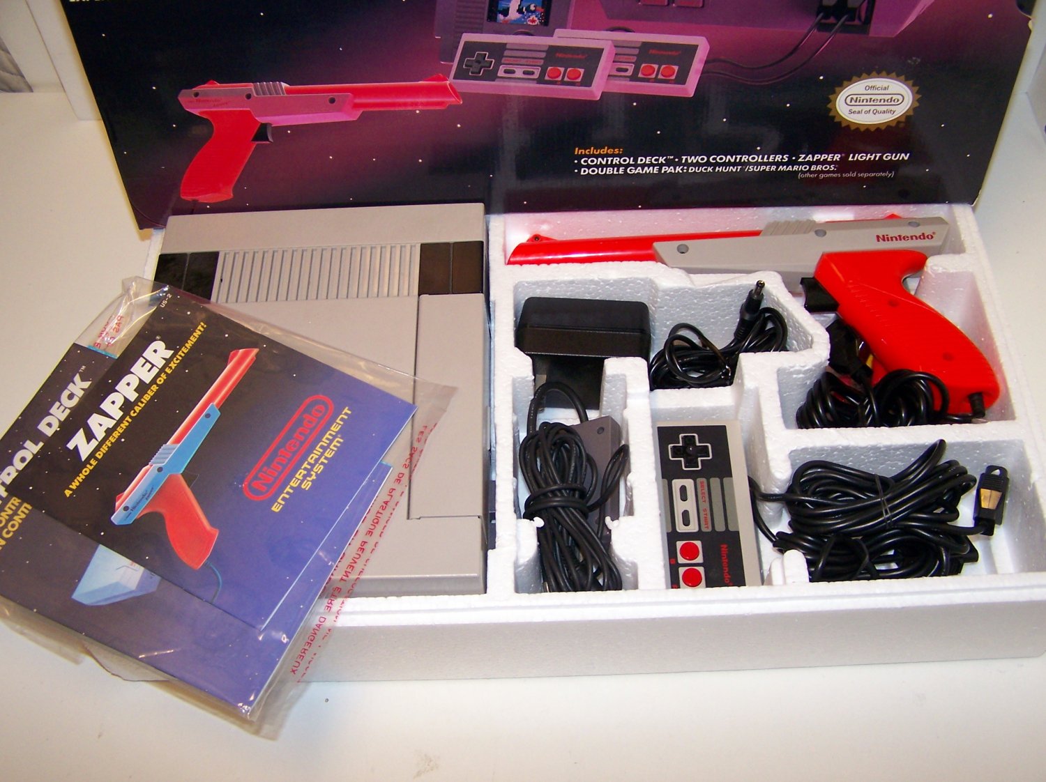 Original Nintendo NES entertainment system Complete Action Set in box ...