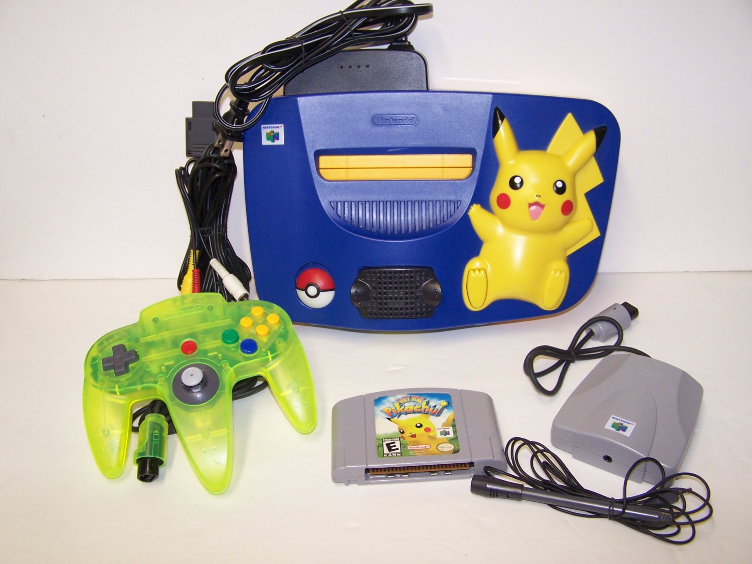 Pikachu Nintendo 64 System - Video Game Console Plus Hey You Pikachu game