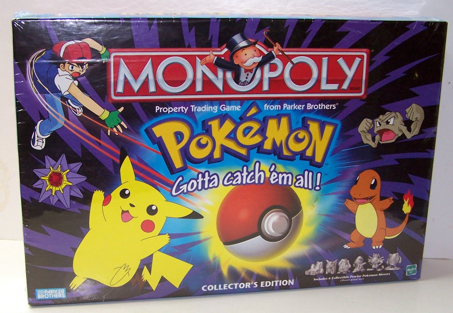Pokemon Monopoly by Hasbro PEWTER POKE'MON MOVERS