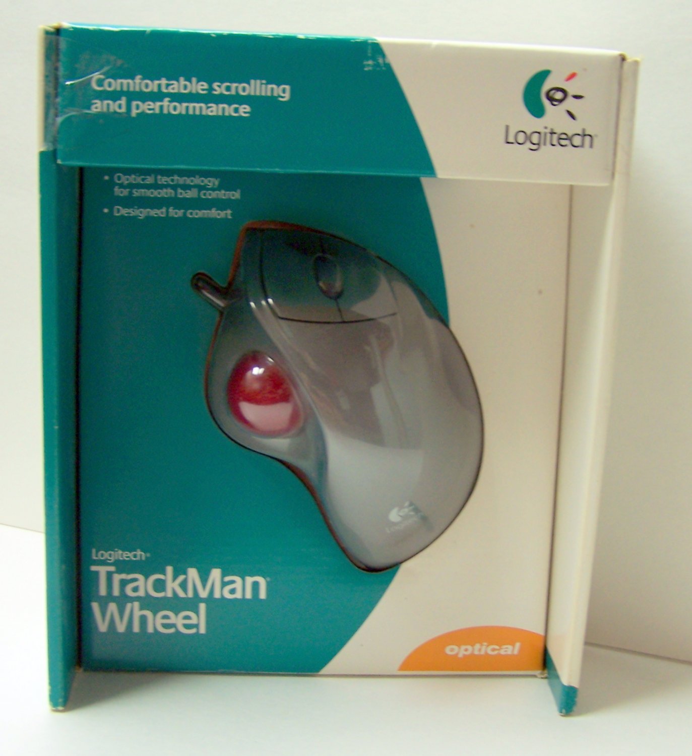 Logitech Usb Trackman Track Ball Wired Mouse With Scroll Wheel