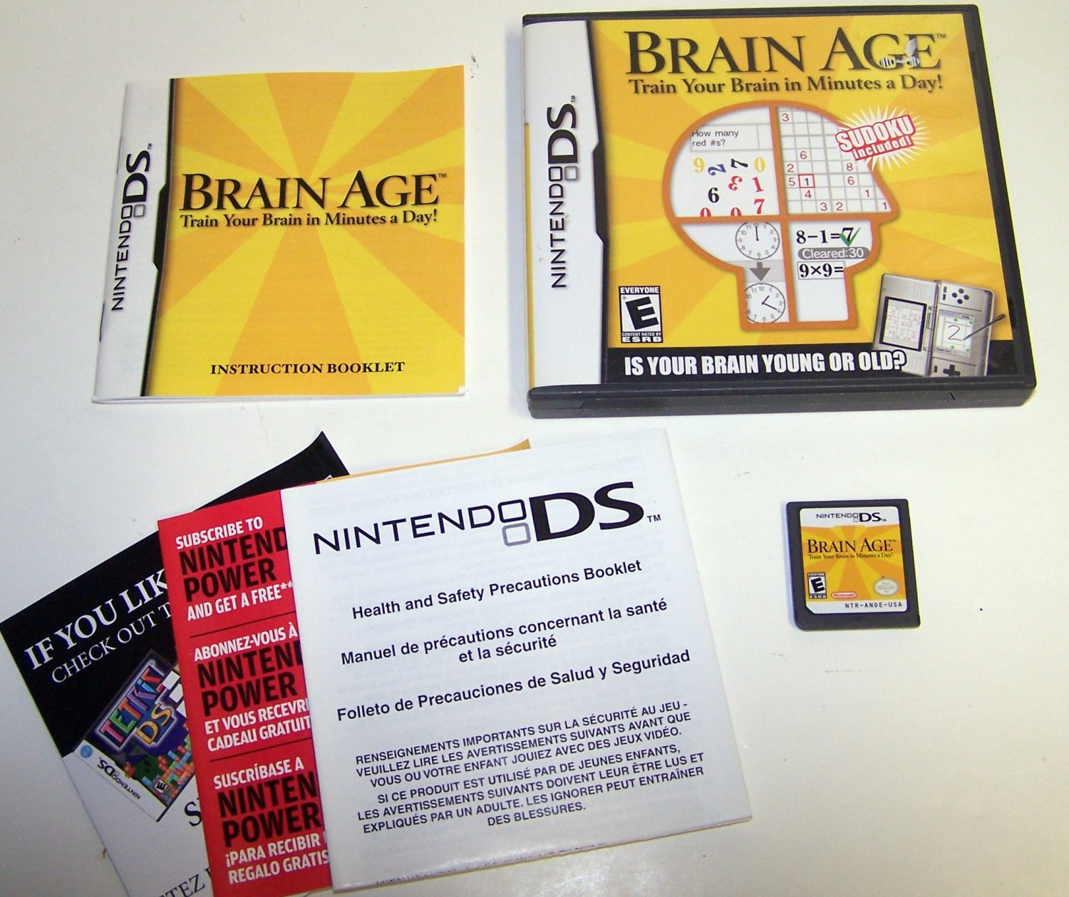Brain Age: Train Your Brain in Minutes a Day! Nintendo DS cartridge