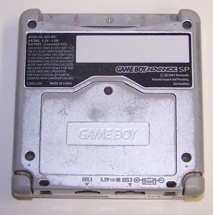 Nintendo Game Boy Advance SP Silver GBA SP with Pirate of the caribbean ...