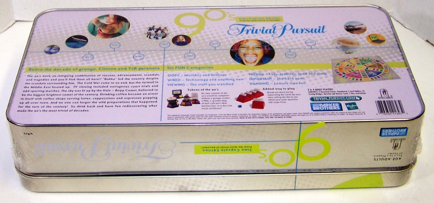 90s TRIVIAL PURSUIT Time Capsule Collectors Edition 1990's Kurt Cobain