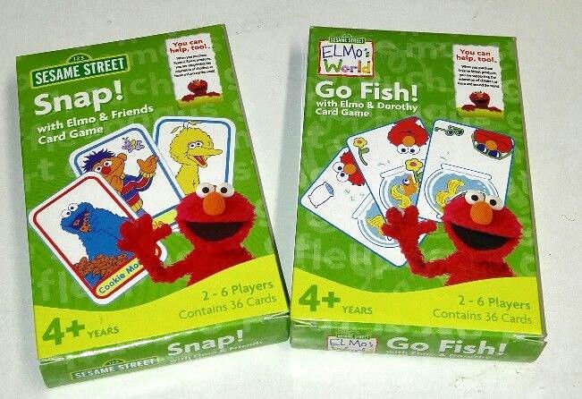 Sesame Street Snap! with Elmo & Friends + Go Fish With Elmo & Dorothy ...
