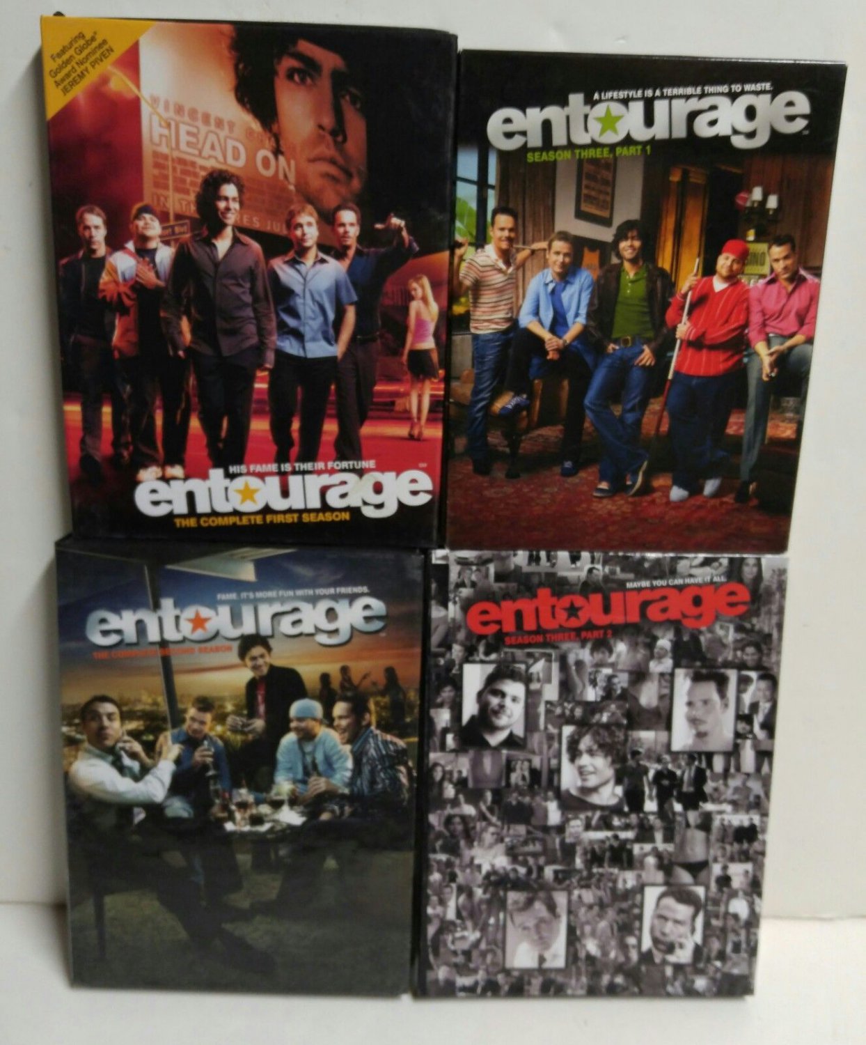 Entourage DVD Lot of 4 Entourage Seasons 1, 2, 3 (part 1 & 2)
