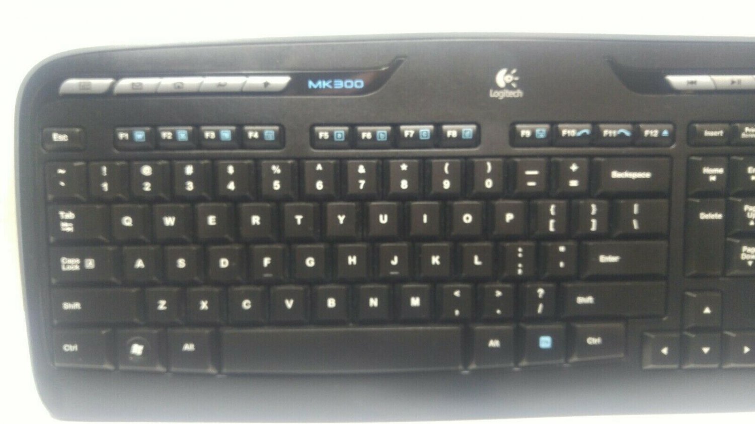 Logitech MK300 RF Wireless Keyboard Y-R0002 & Receiver Black P/N 820-001952