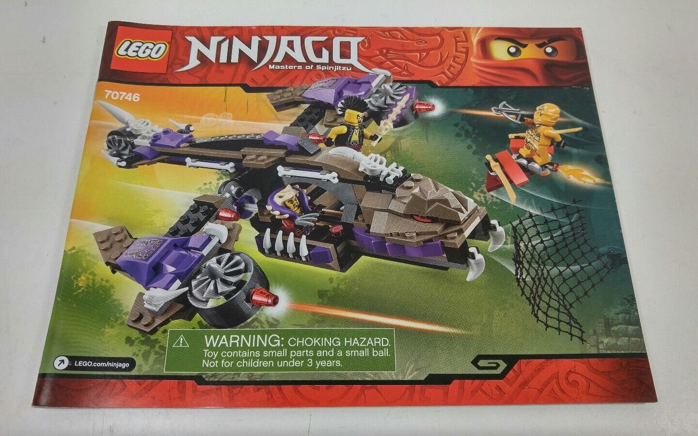 Lego 70746 NINJAGO Masters of Spinjitzu Manual booklet book