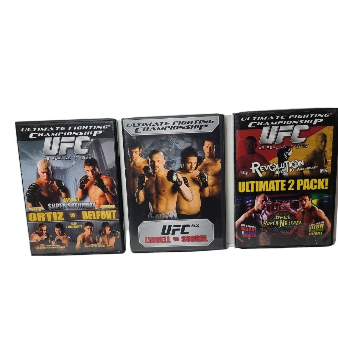 4 UFC Ultimate Fighting Championship DVDs Vol 51, 62, & 10 year ...