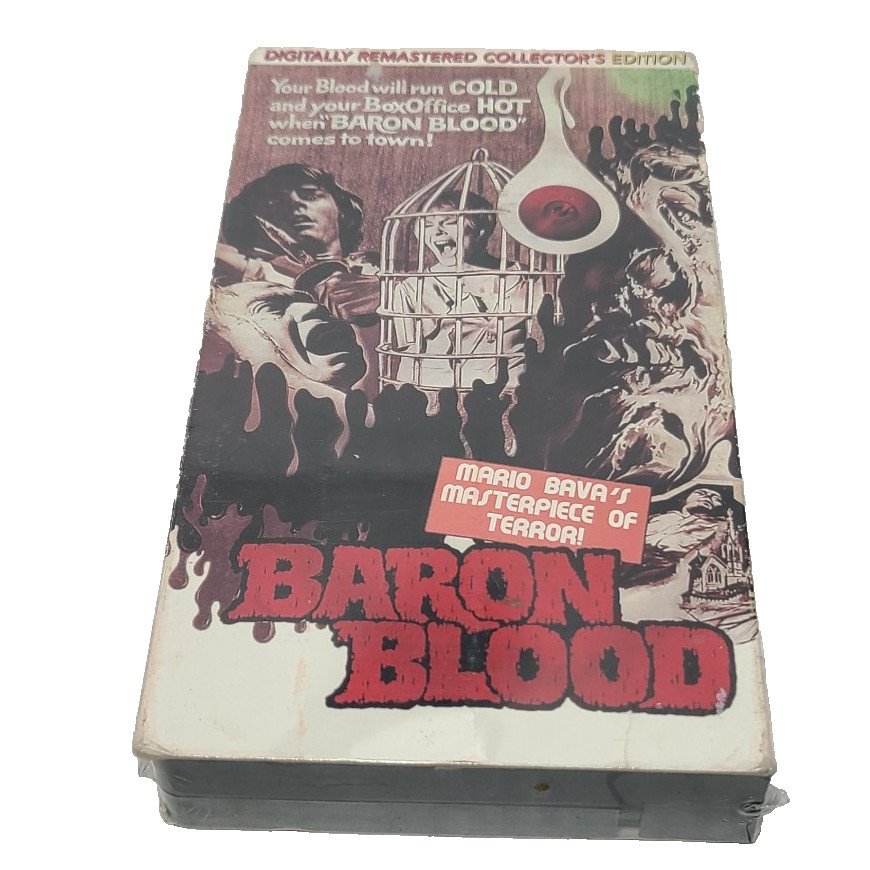 Baron Blood VHS Tape Mario Bava Horror - resealed