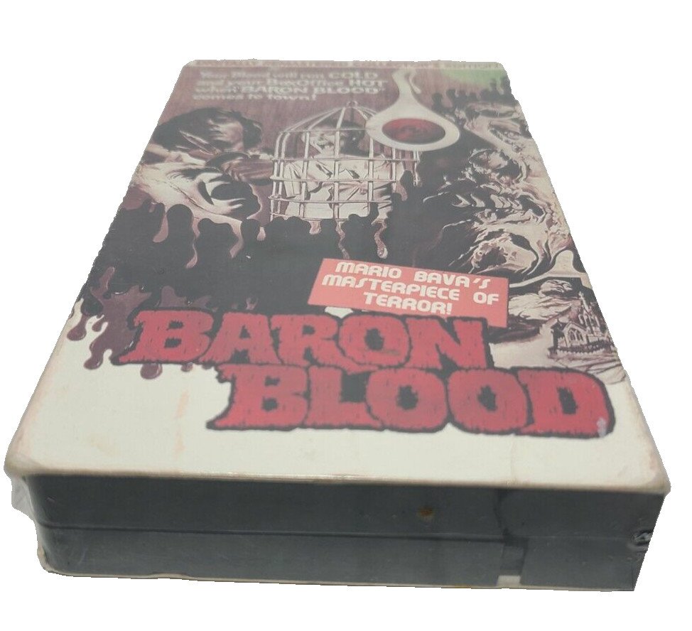 Baron Blood VHS Tape Mario Bava Horror - resealed